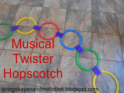 Strings, Keys and Melodies: Musical Twister Hopscotch!